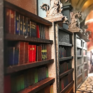 Wizards Library Book Nook - Complete Kit With Glue and USB Lights and ...