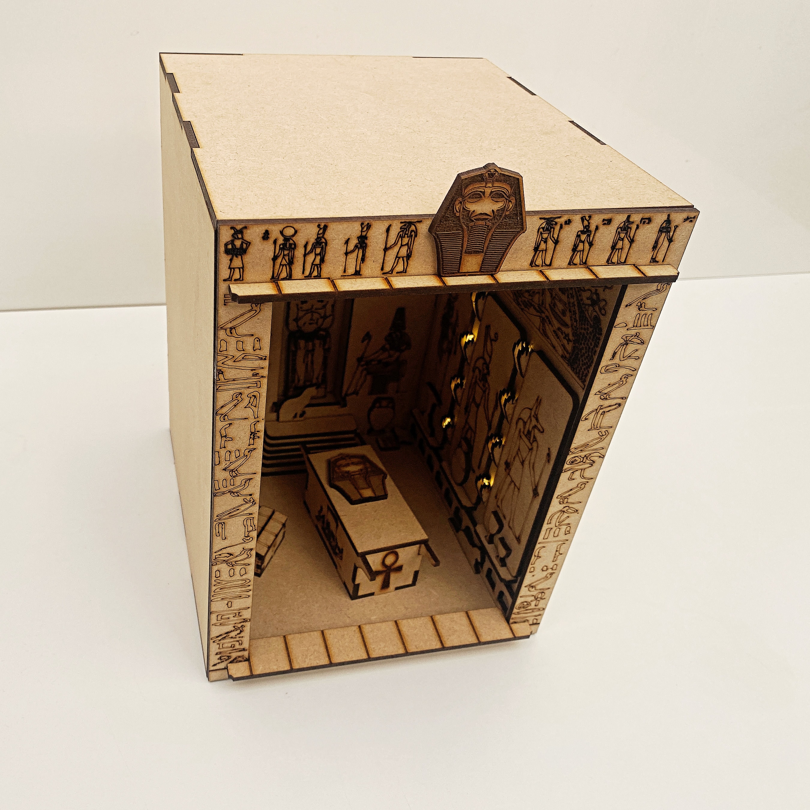 Egyptian Pharaoh's Tomb Book Nook, USB Lights and Glue Your Complete ...