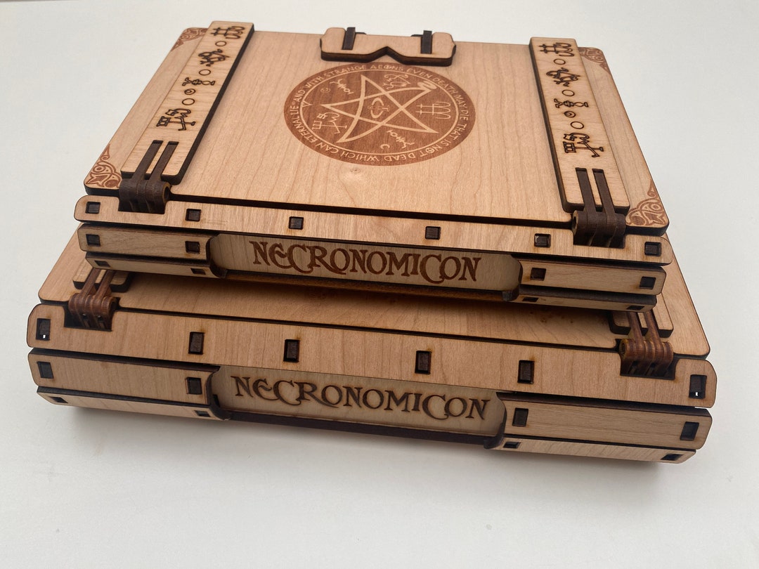 Cthulhu Necronomicon Book Box. Unusual Keepsake. Lovecraft Cherry Wood ...