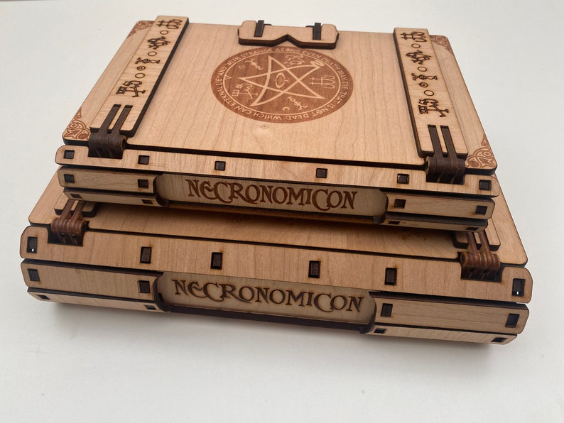 Cthulhu Necronomicon Book Box. Unusual Keepsake. Lovecraft Cherry Wood ...