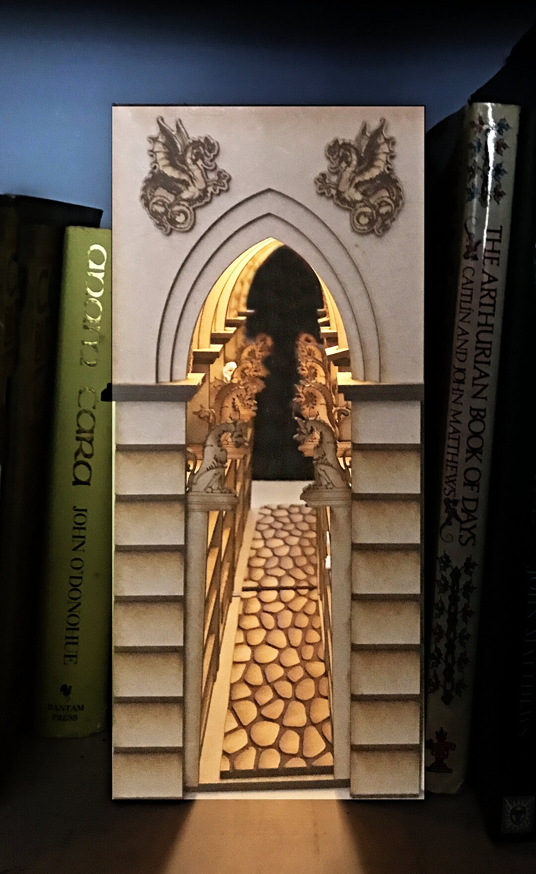 Wizards Library Book Nook - Complete Kit With Glue and USB Lights and ...