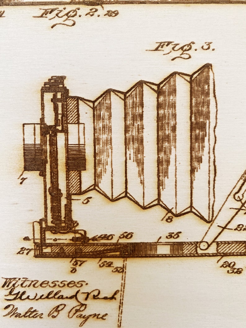 Camera Patent Engraved on Wood Vintage Patent Box and - Etsy