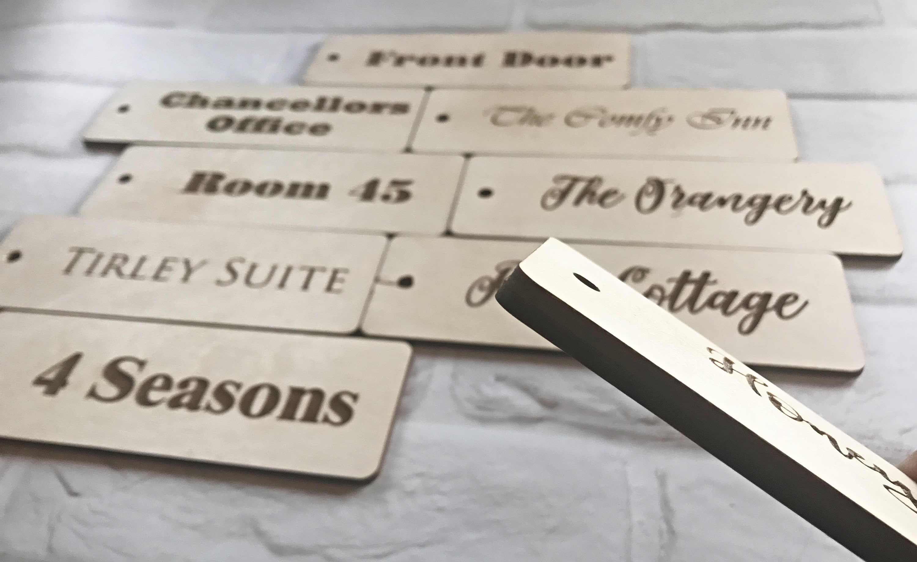 Custom Hotel / Business Wooden Key Fobs - Engraved Wood Key Tags in ...