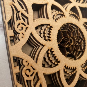 Mandala - Multi-layered Wooden Square - Six Layered Design - Etsy