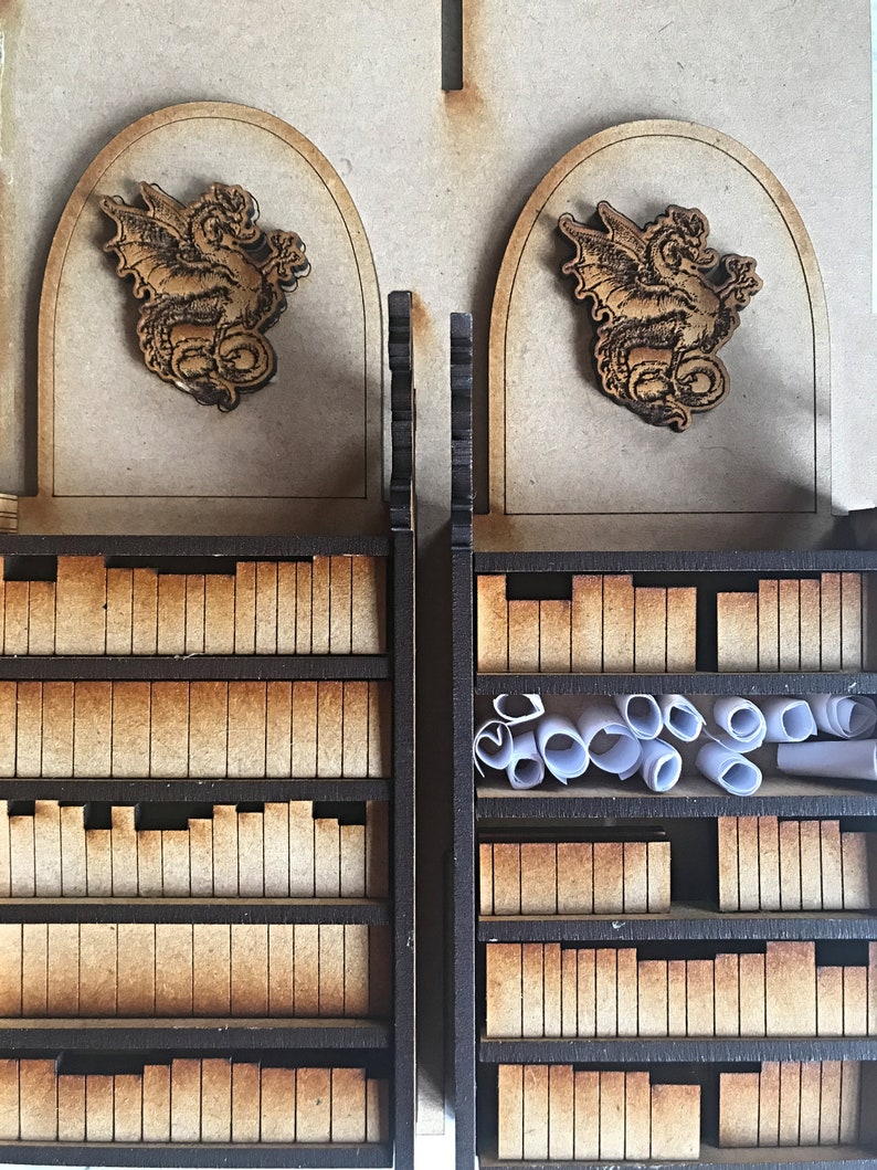 Wizards Library Book Nook Complete Kit With Glue and USB - Etsy