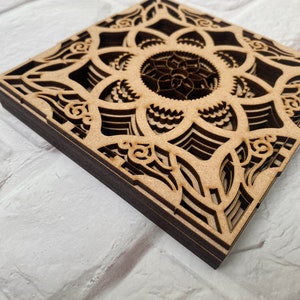 Mandala - Multi-layered Wooden Square - Six Layered Design - Etsy