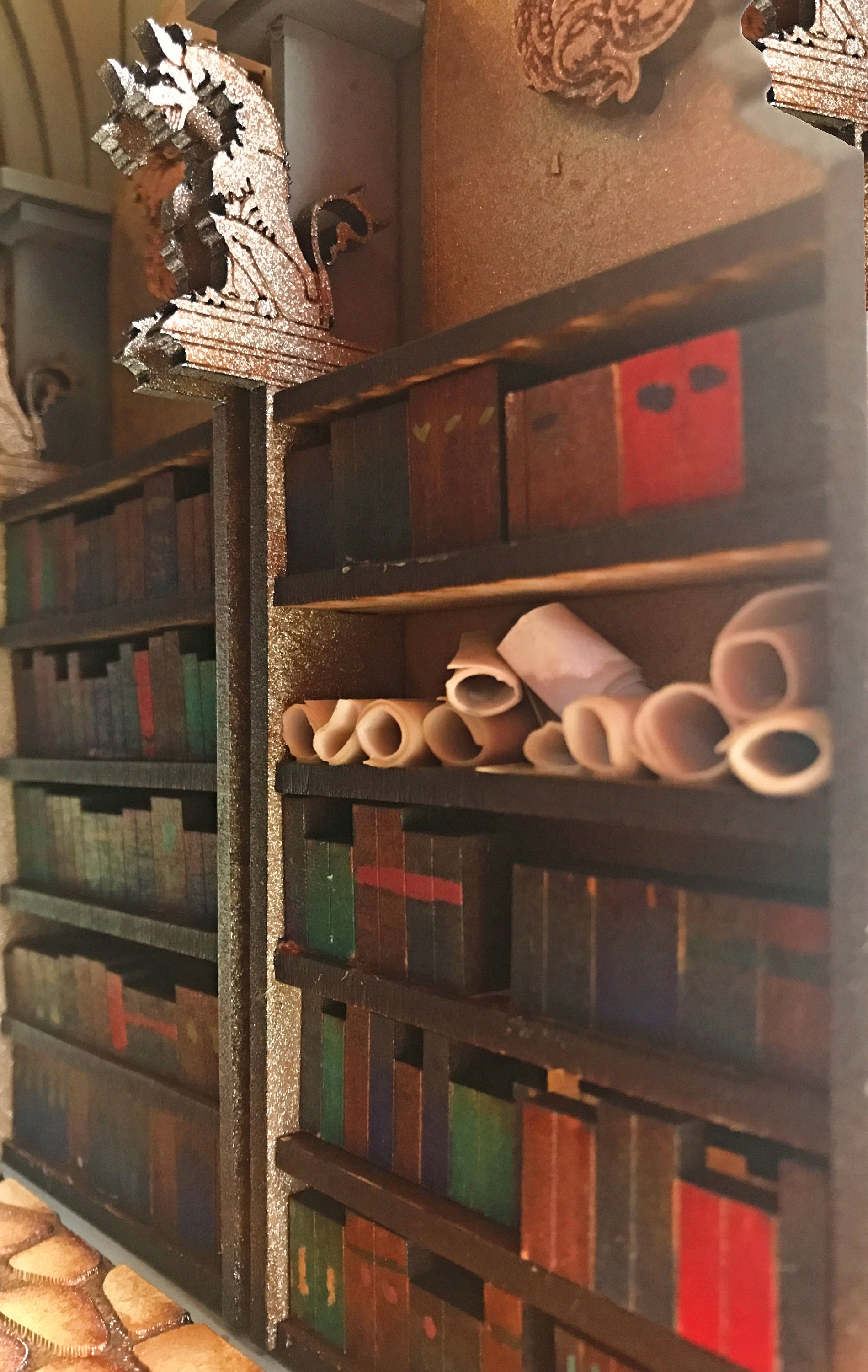 Wizards Library Book Nook Complete Kit With Glue and USB - Etsy Australia