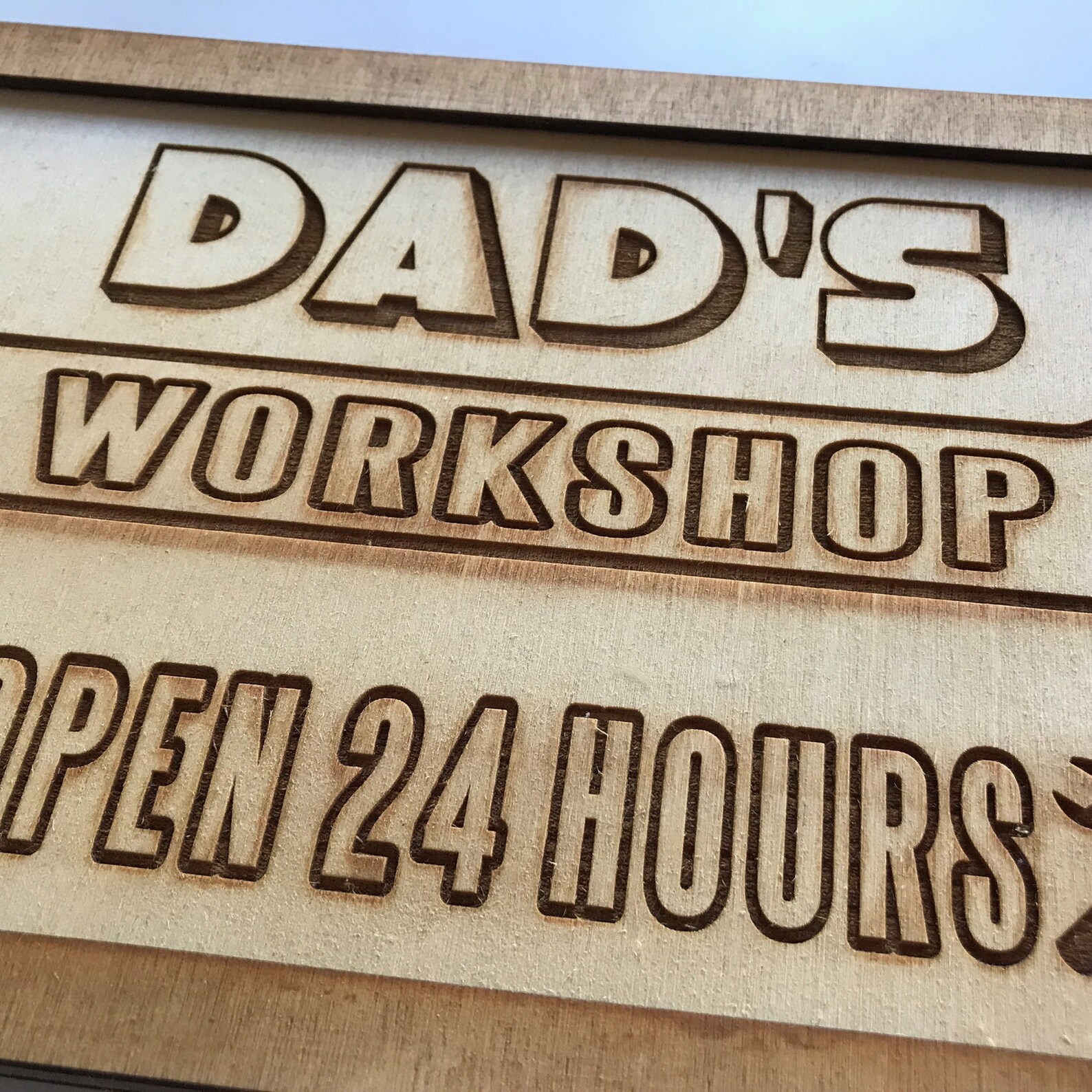 Dad's Workshop - Gift, Fathers Day, Fun Sign, Indoor Sign - Etsy
