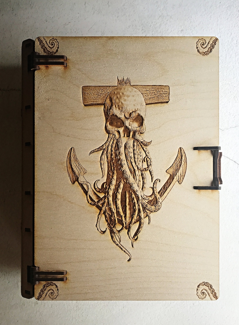 Cthulhu Kraken Book Box. the Kraken Awakes Lovecraft Wooden - Etsy
