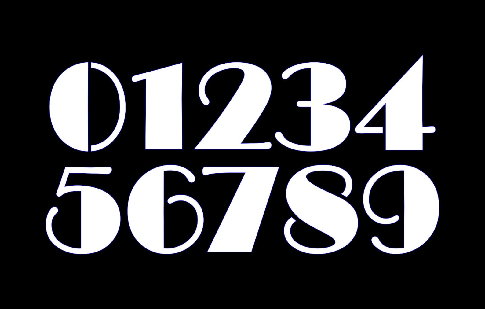 Art Deco House Number. Clear and Readable. Long Life Outdoors. House ...