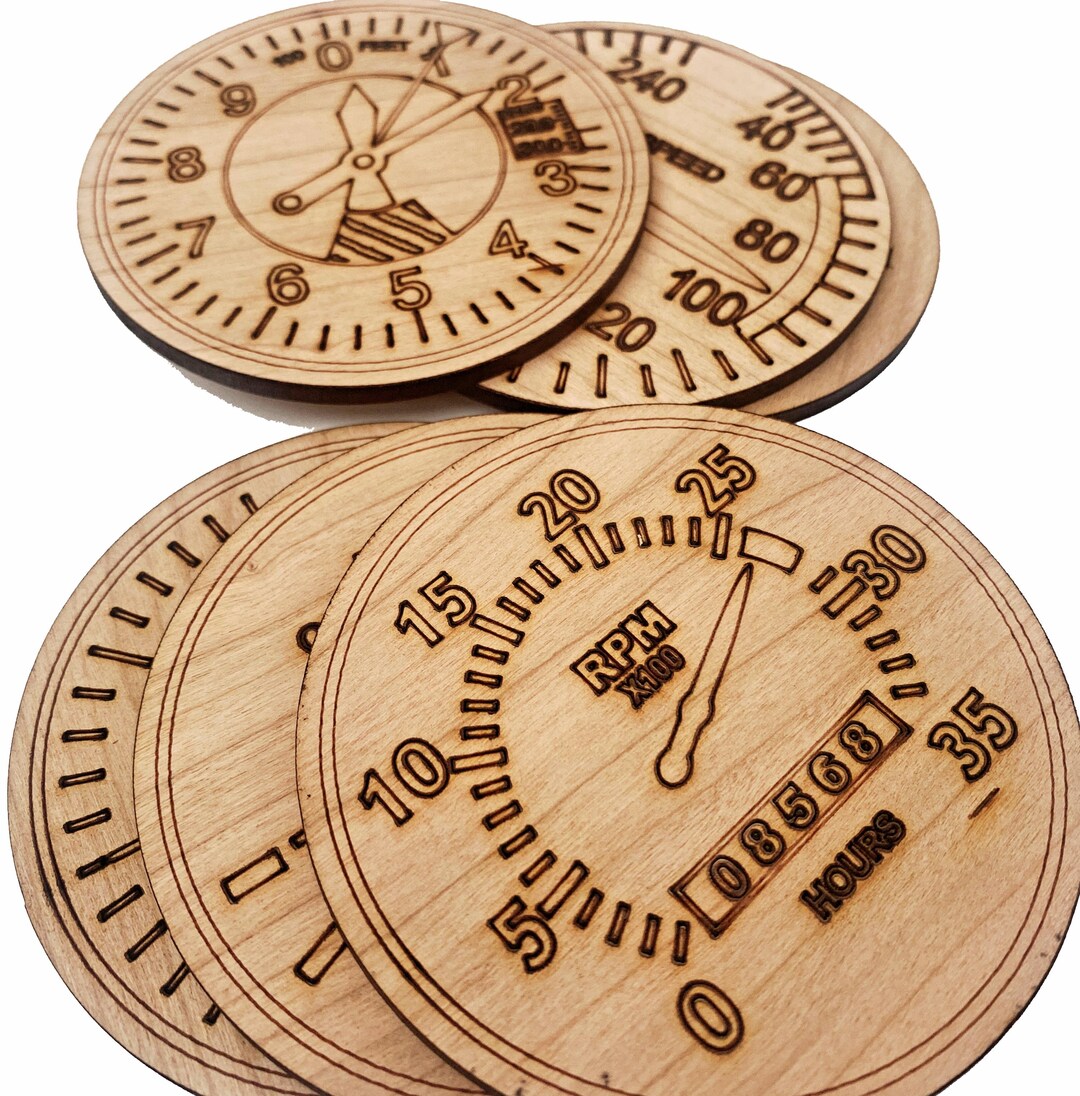 Wooden Coasters Aircraft Cockpit Instruments - Etsy