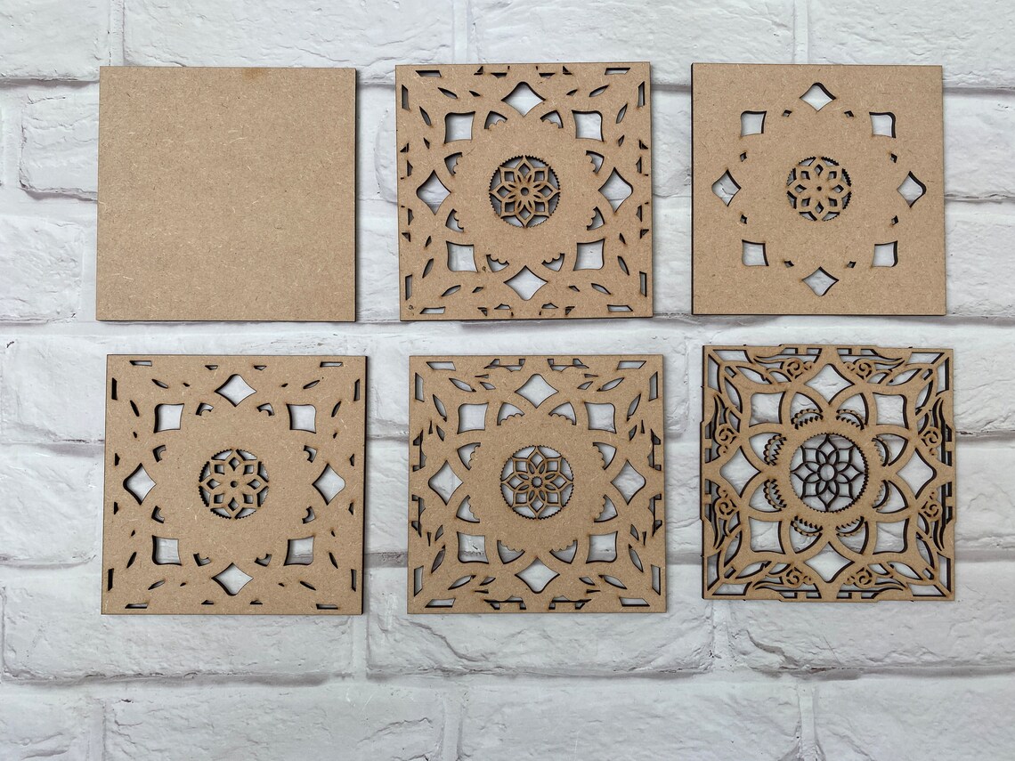 Mandala - Multi-layered Wooden Square - Six Layered Design - Etsy