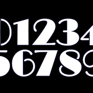 Art Deco Oval House Number. 1920's, 1930's Styling Black and White ...