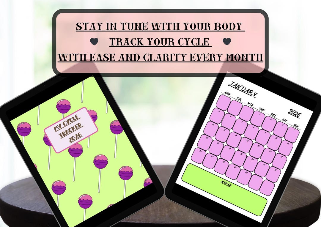 Monthly Cycle Tracker | Circular Period Planner - Etsy