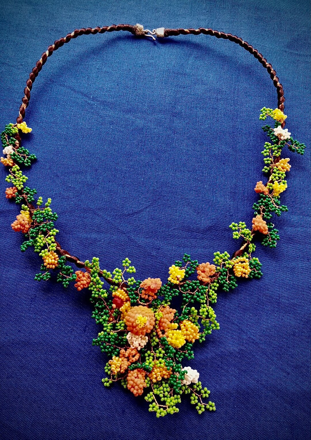 Beaded Spring Flowers Necklace, Summer Jewelry, Summer Gift, Colorful ...