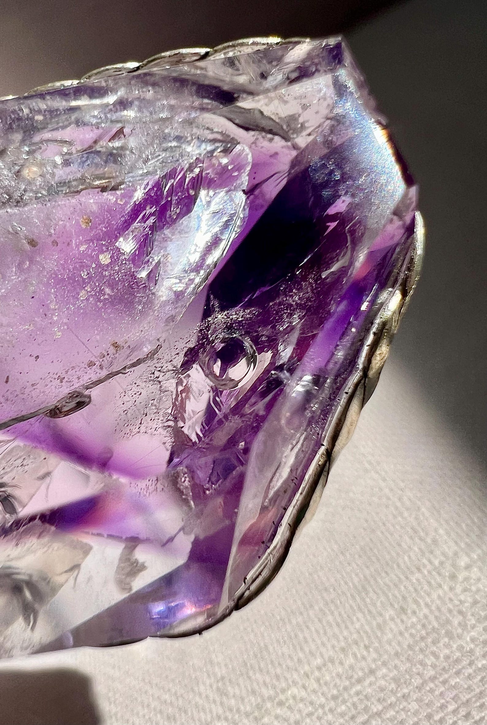 Enhydro - Rock Quartz Crystal Silver Pendant With Enhydro Moving Bubble ...