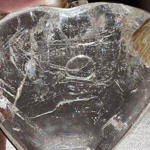 Superb Heart Shape Enhydro Quartz Pendant With Chain Bubble Moving in a ...