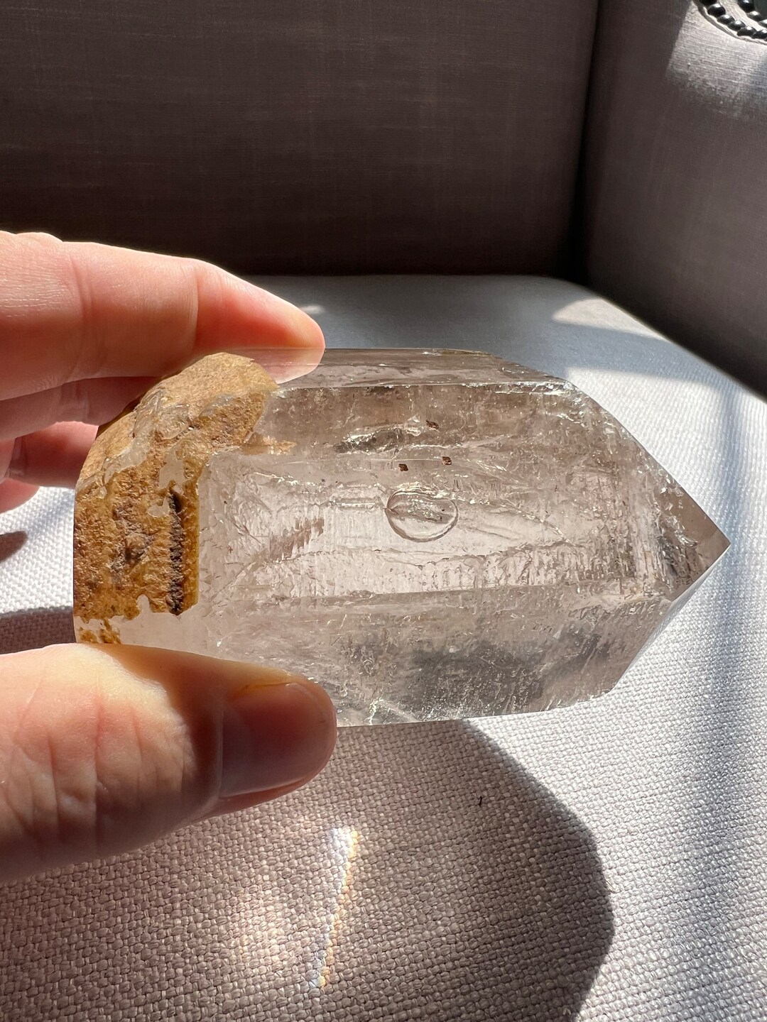 Superb Enhydro Specimen - Quartz Rock Crystal Collector Specimen With ...