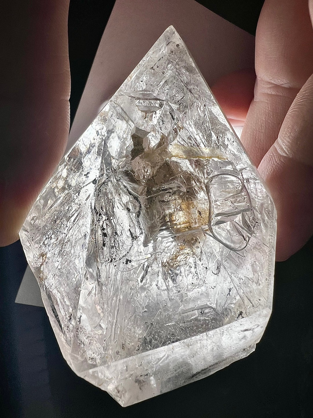 Superb Enhydro Unpolished Crystal With Large Moving Bubble Display ...