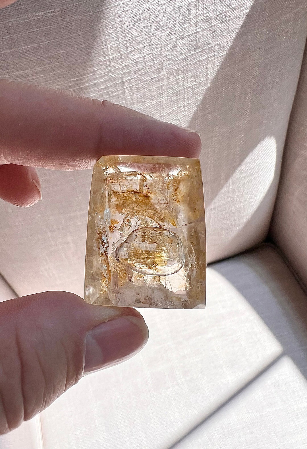 Enhydro Crystal With Extra-large Moving Bubble - Faceted Stone for ...