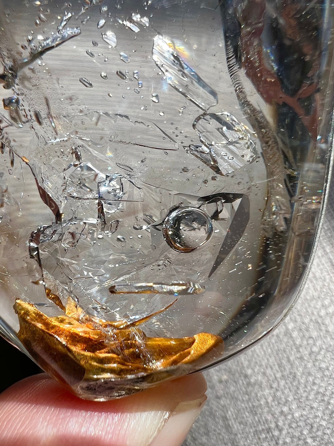 ON HOLD Do Not Purchase Superb Enhydro Quartz Rock Crystal Pendant With ...