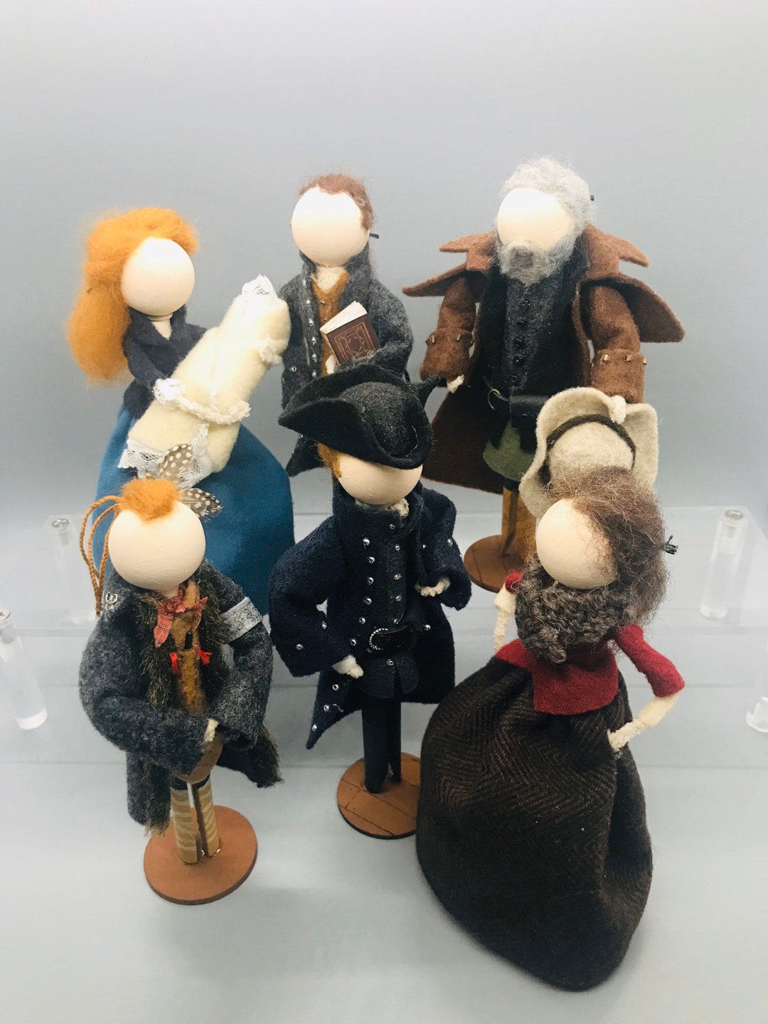 Outlander Inspired Clothespin Figures/ornaments Later Seasons - Etsy