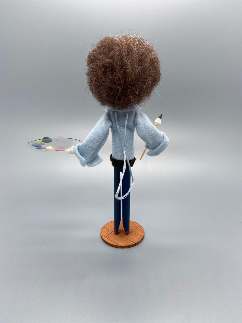Bob Ross Inspired Clothespin Ornament - Etsy