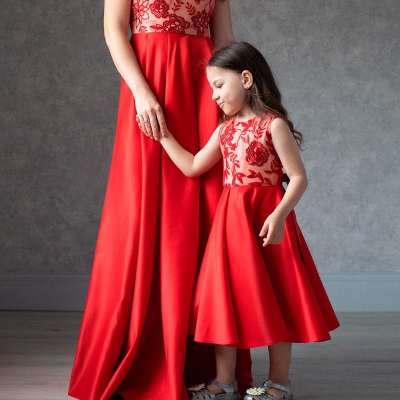 Girls Red Party Dress - Etsy