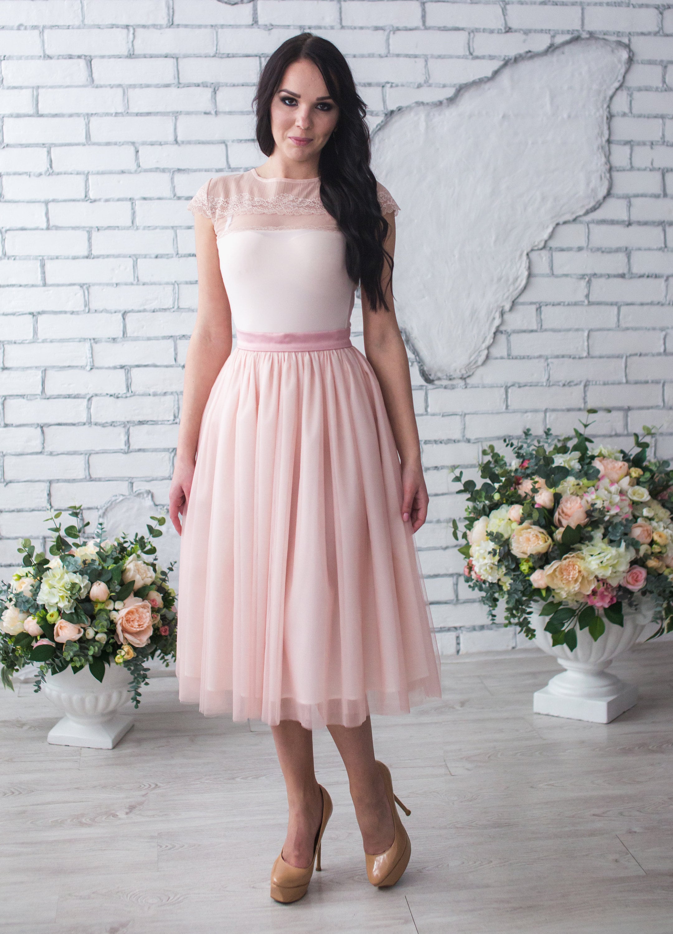 Midi tulle skirt adult tulle tutu skirt high waisted skirt | Etsy