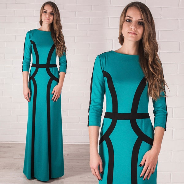 Turquoise Bodycon Dress - Etsy