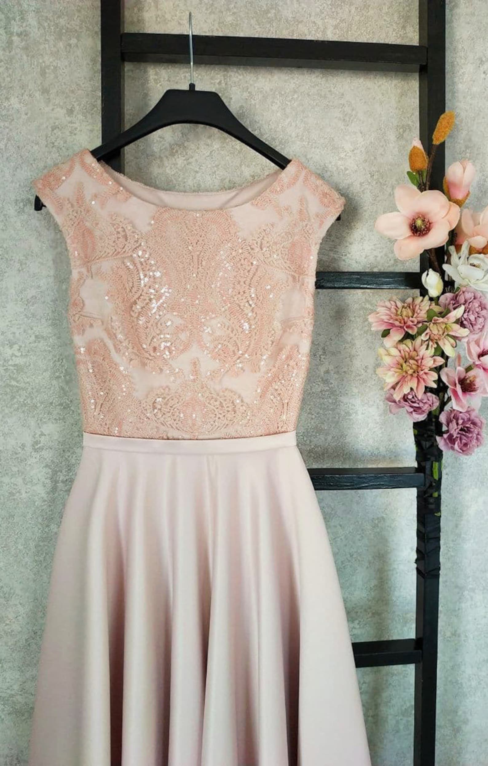 Elegant Satin Blush Dress Floor Length Prom Dress Evening - Etsy