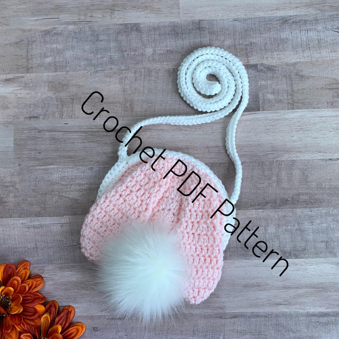 The Elvie Bunny Purse Crochet PATTERN, Crochet Bunny Purse Pattern ...