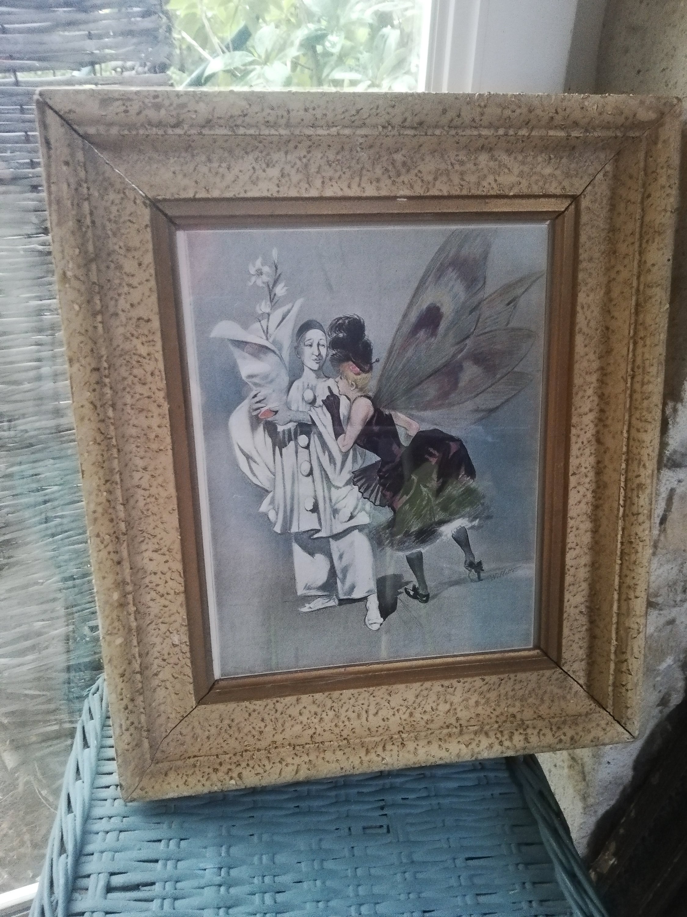 Beautiful Framed Illustration of Willette From 1888 From the | Etsy