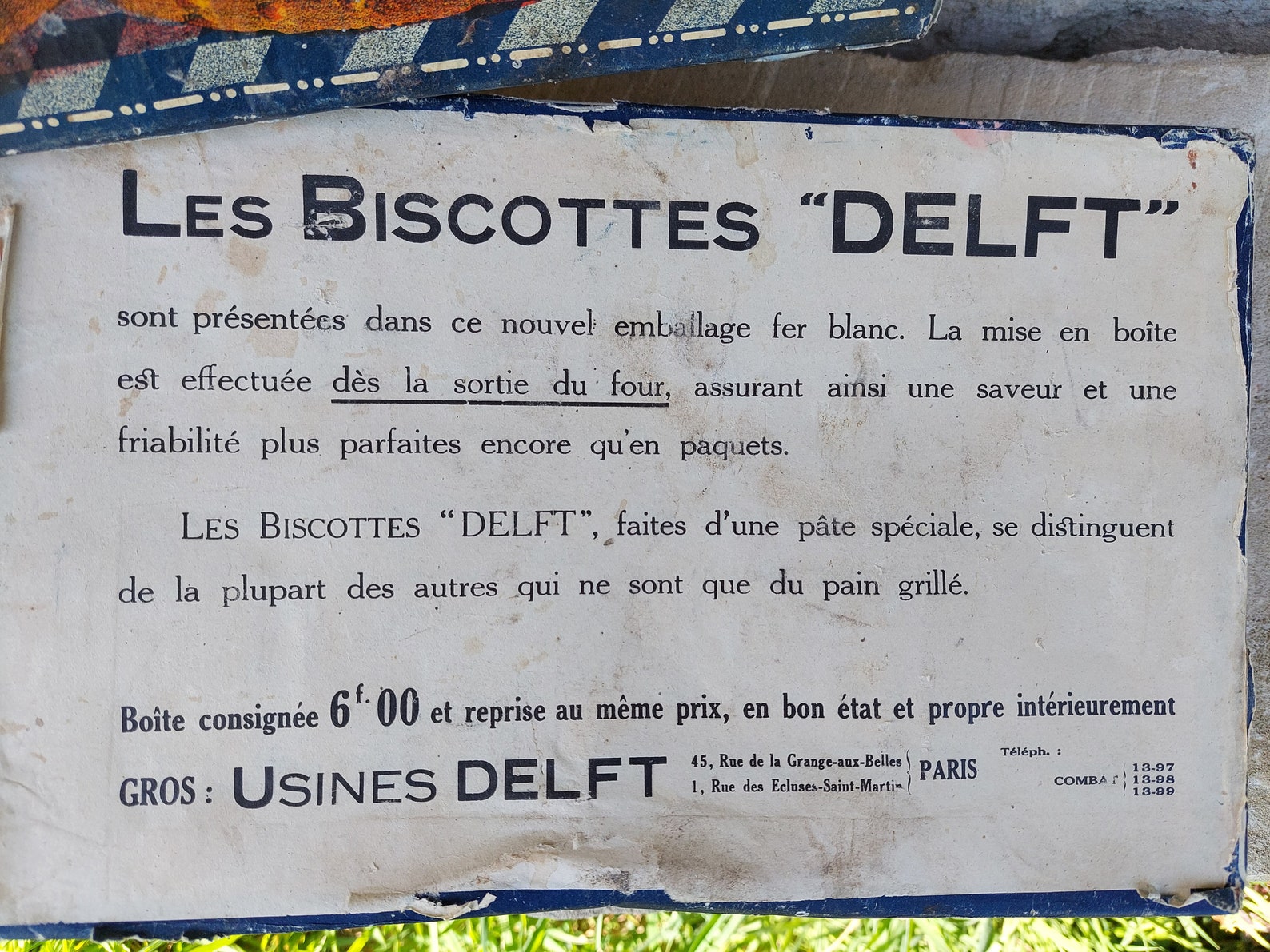 Old Delft Rusk Box From the 30s and 40s - Etsy