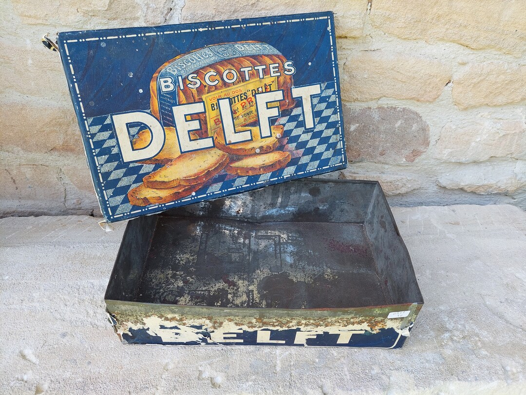 Old Delft Rusk Box From the 30s and 40s - Etsy