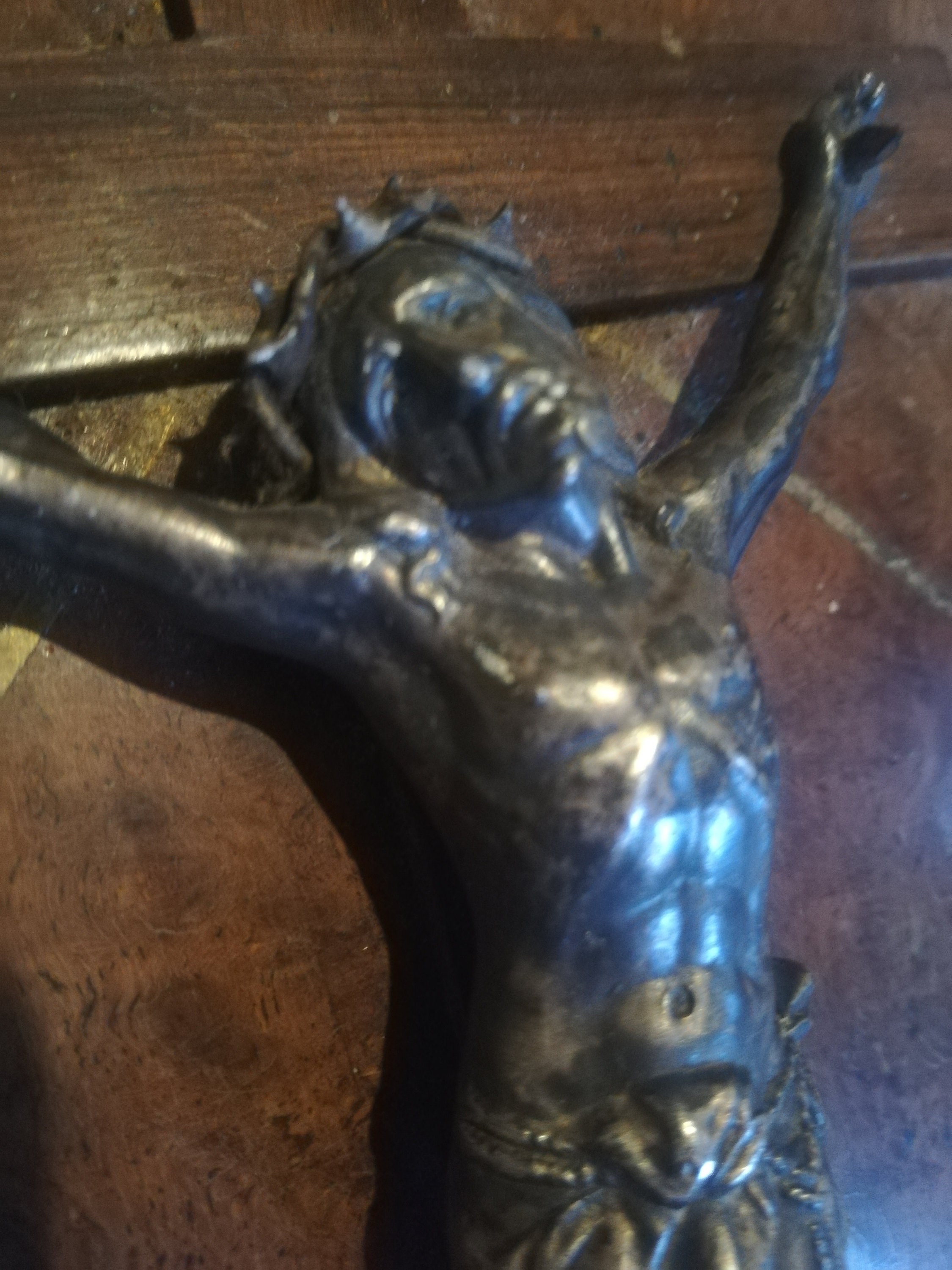 Pretty Art Deco Crucifix in Elm Magnifying Glass and Brass - Etsy