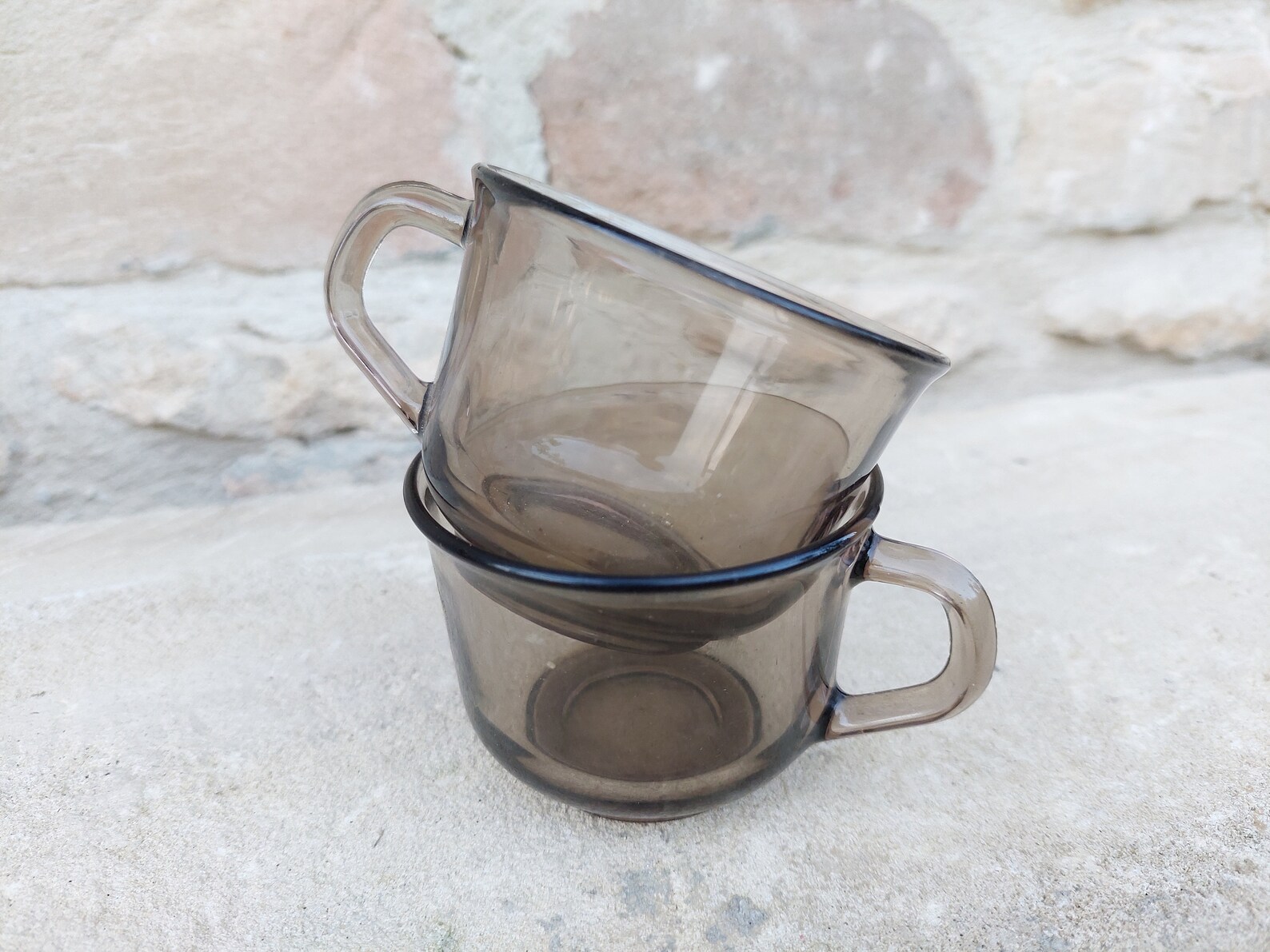Assortment of 4 Arcoroc Coffee Cups and Durable Smoked - Etsy