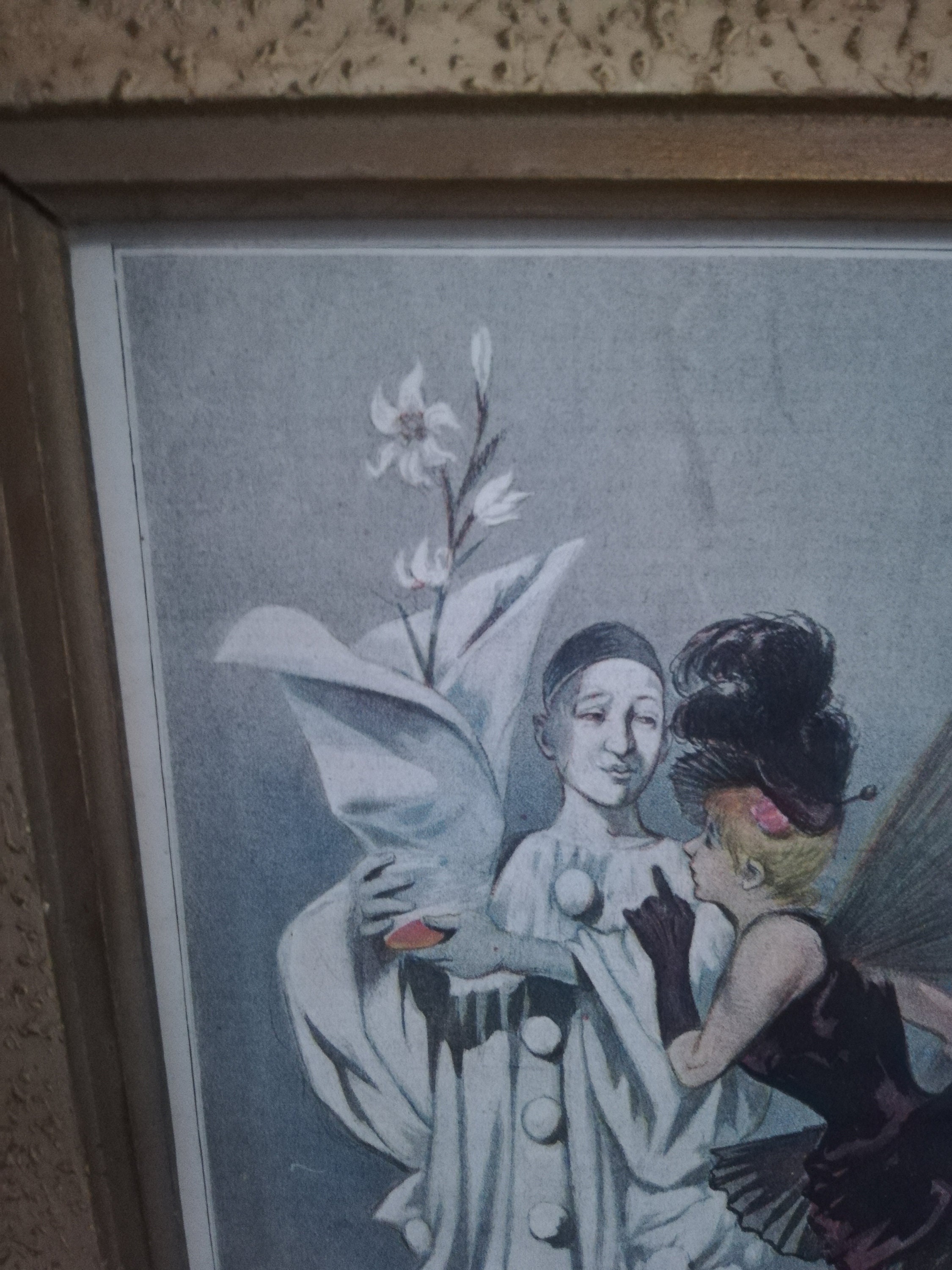 Beautiful framed illustration of Willette from 1888 from the | Etsy