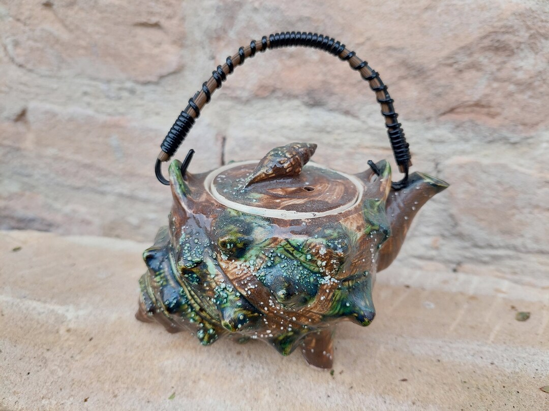 Shell-shaped Slip Teapot - Etsy