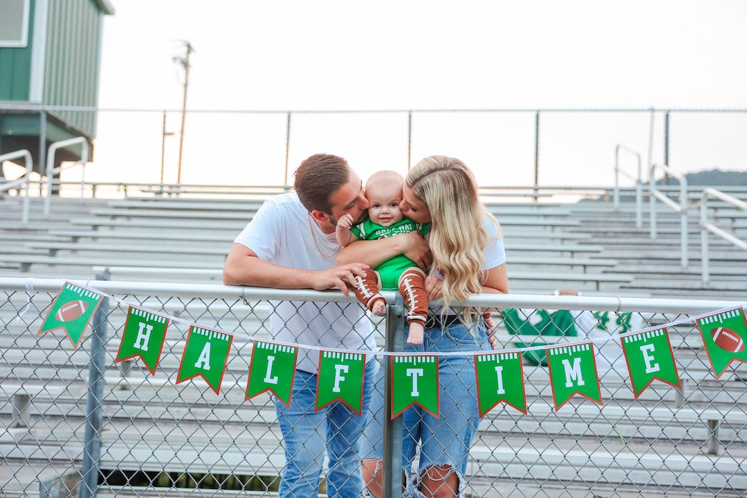 Halftime Half Time Football Wall Banner 6 Months Birthday Photo Prop - Etsy