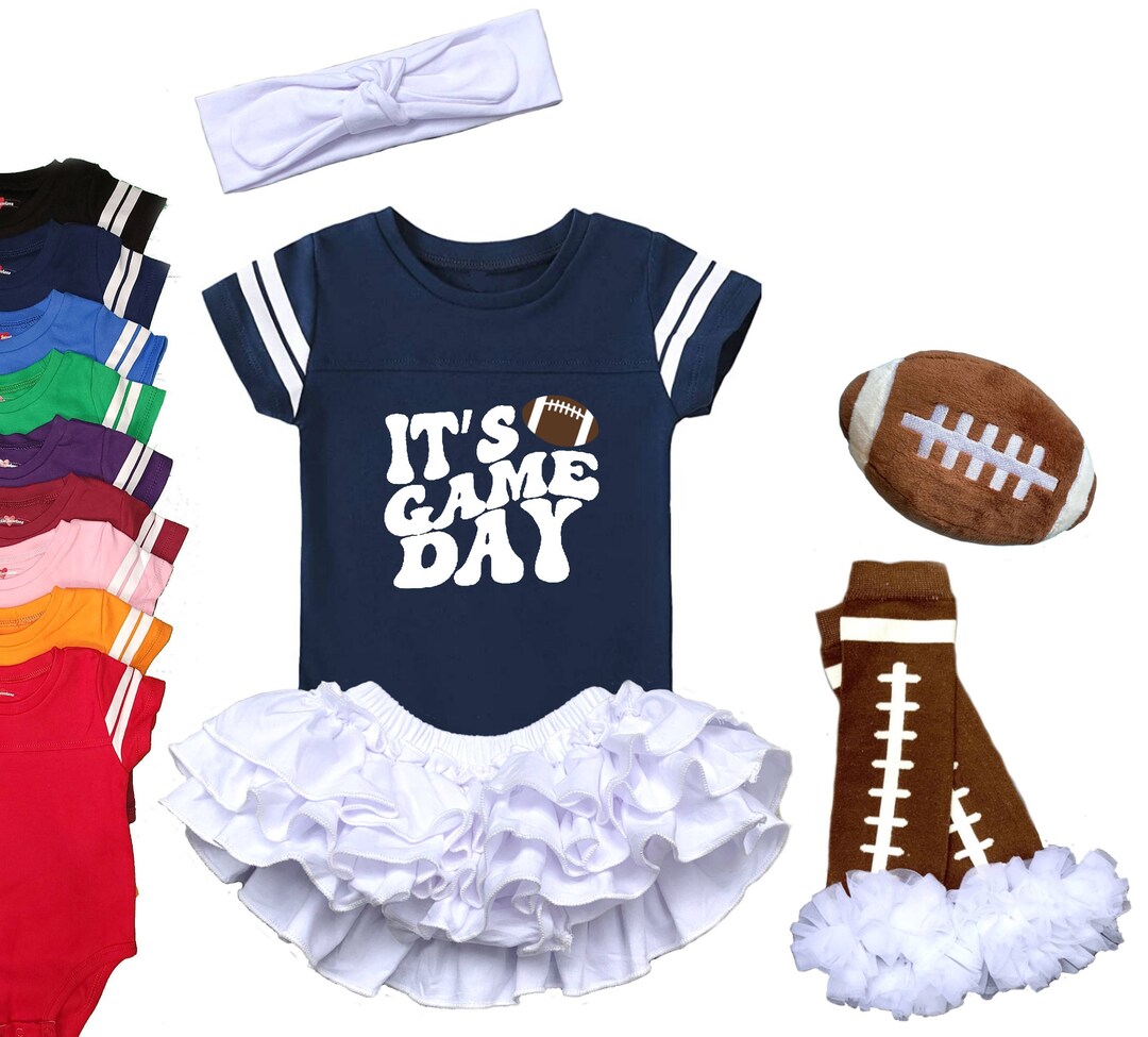 Baby Girl Football Uniform Jersey Girls Football Bodysuit Game Day - Etsy