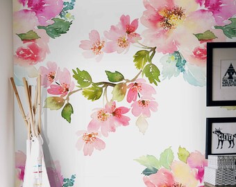 Floral Pattern Peel and Stick Wallpaper Self-adhesive - Etsy