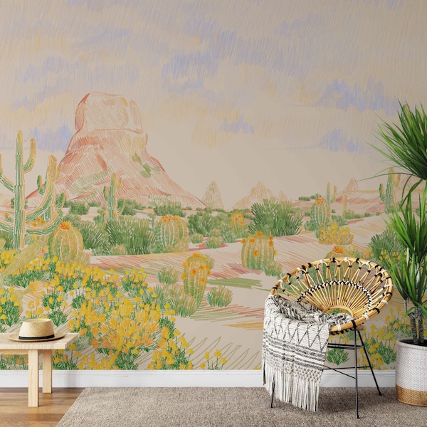 Desert Mural - Etsy