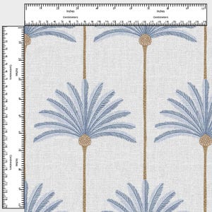 Palm Stripe Fabric by the Yard - Pattern Fabric for Home Projects ...