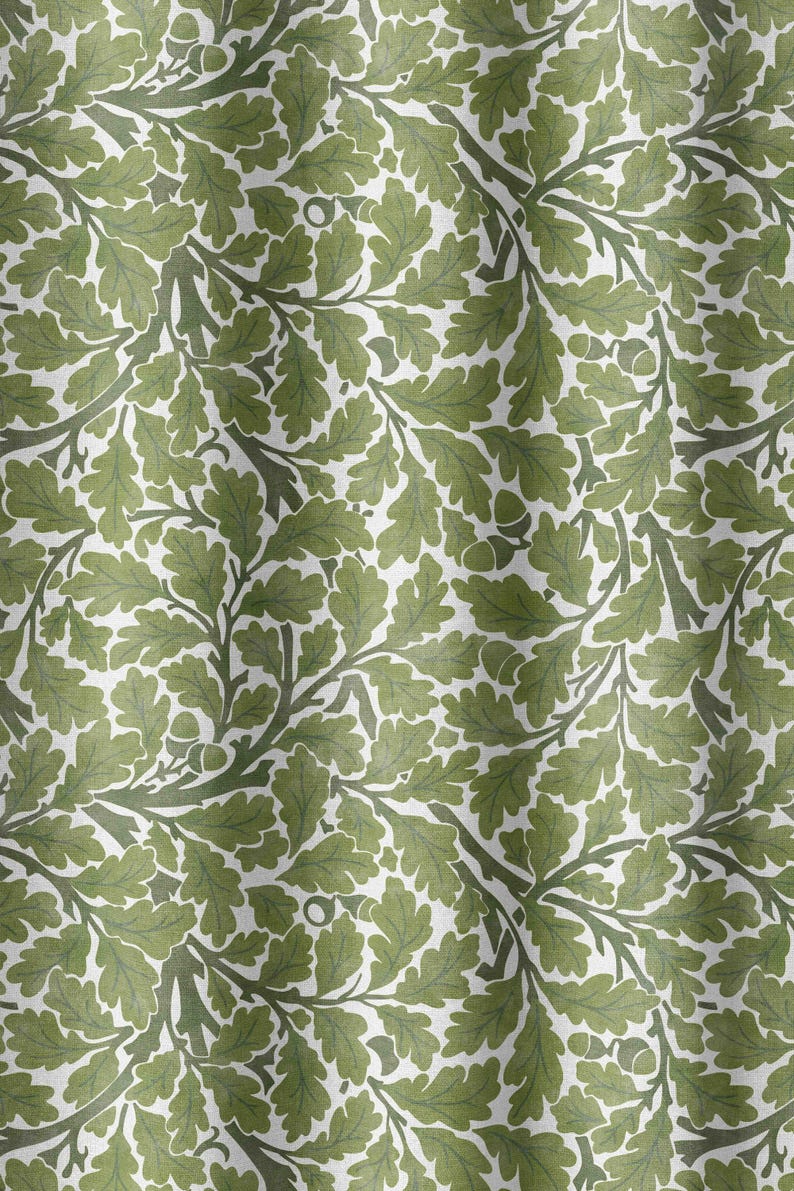 Oak Leaf Fabric by the Yard - Pattern Fabric for Home Projects ...