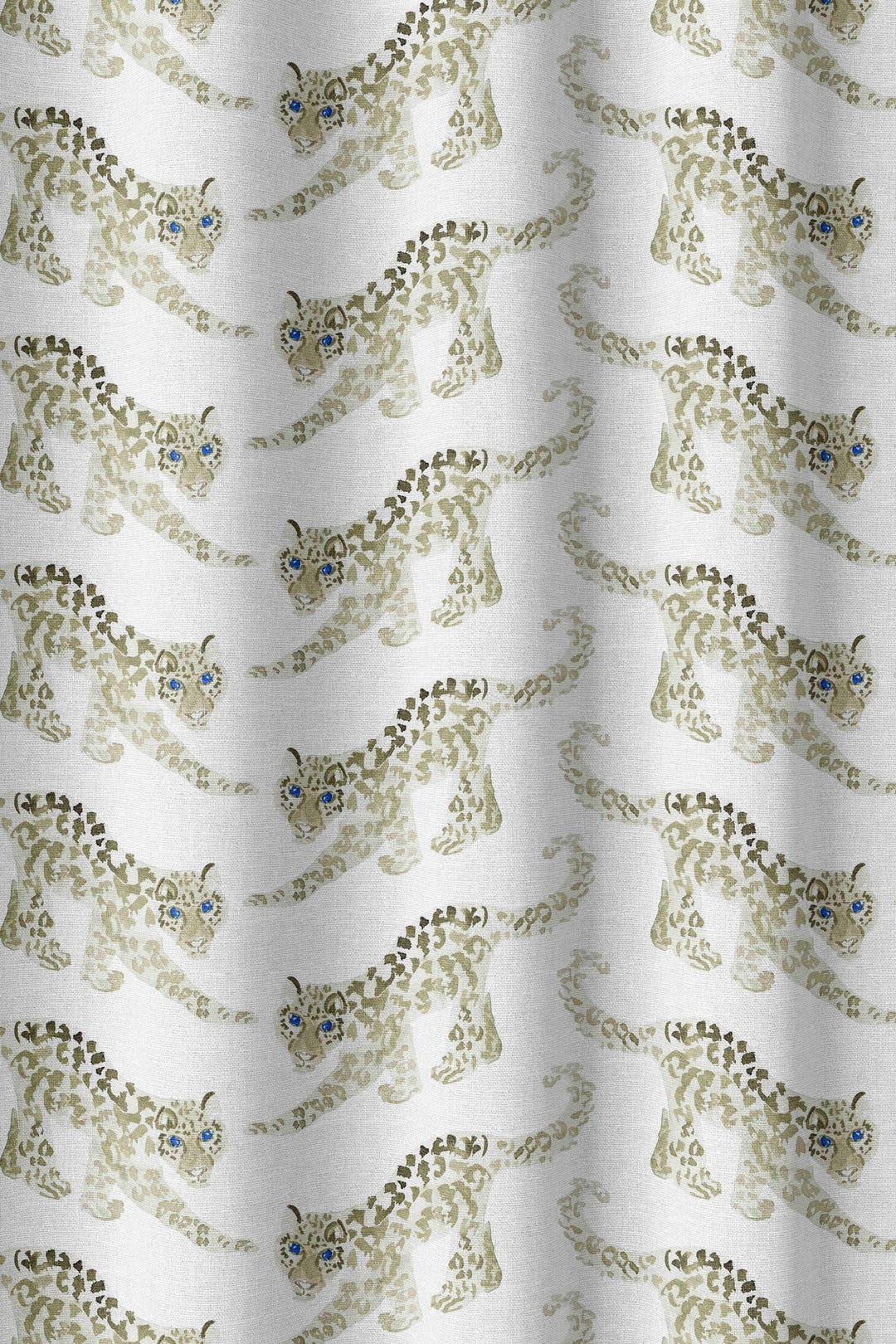 Snow Lepard Fabric by the Yard - Pattern Fabric for Home Projects ...