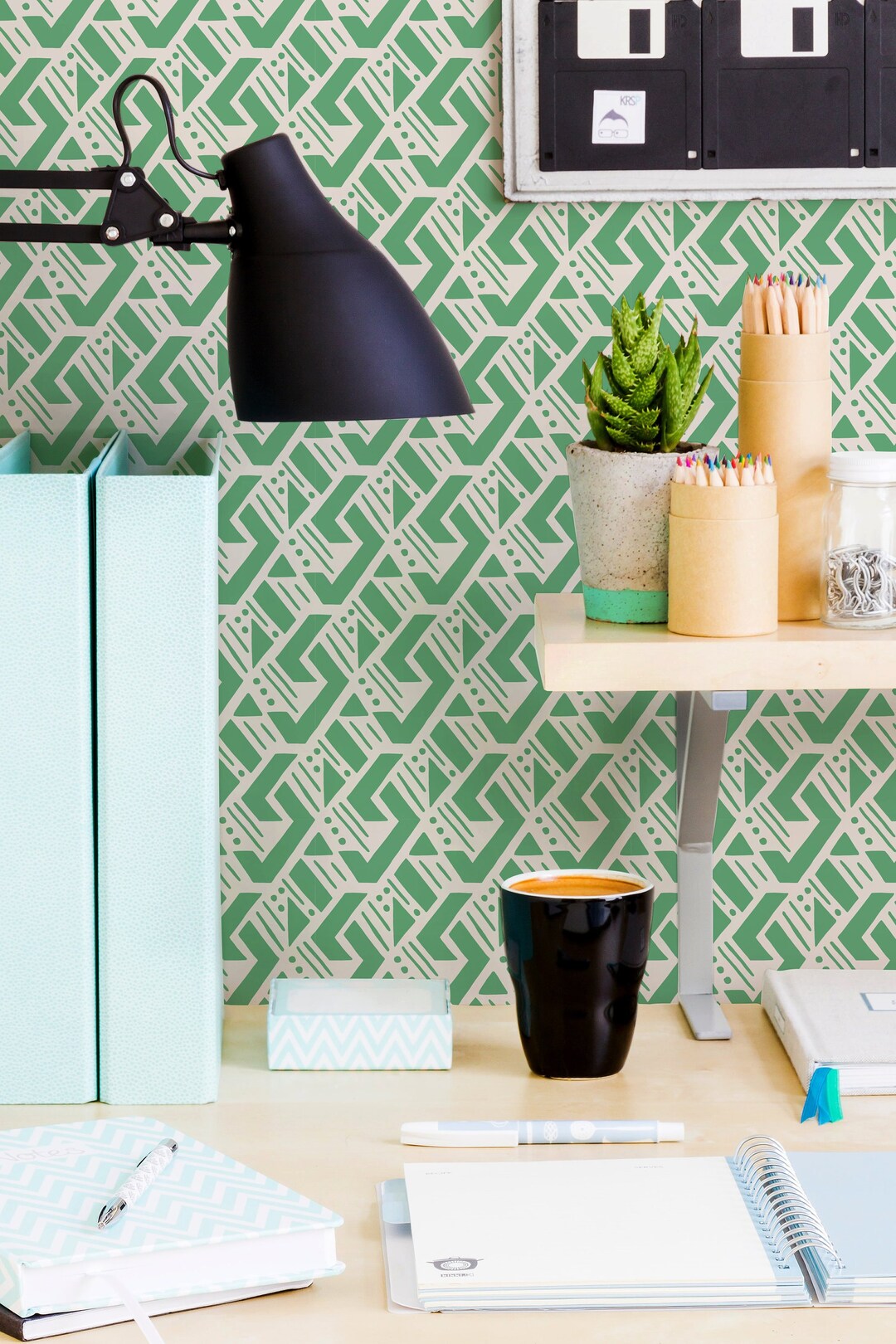 Peel & Stick Wallpaper - Mythic Geometric - Pre-pasted and Unpasted ...