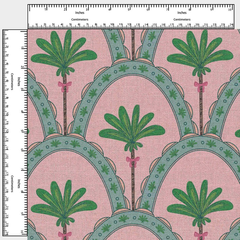 Palm Arches Fabric by the Yard - Pattern Fabric for Home Projects ...