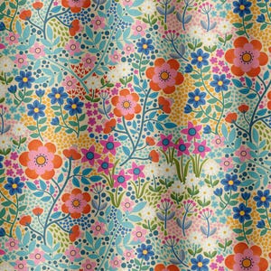 Summer Flower Garden Fabric by the Yard - Pattern Fabric for Home ...