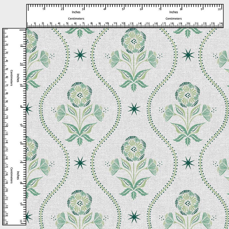 Floral Stripe Fabric by the Yard - Pattern Fabric for Home Projects ...